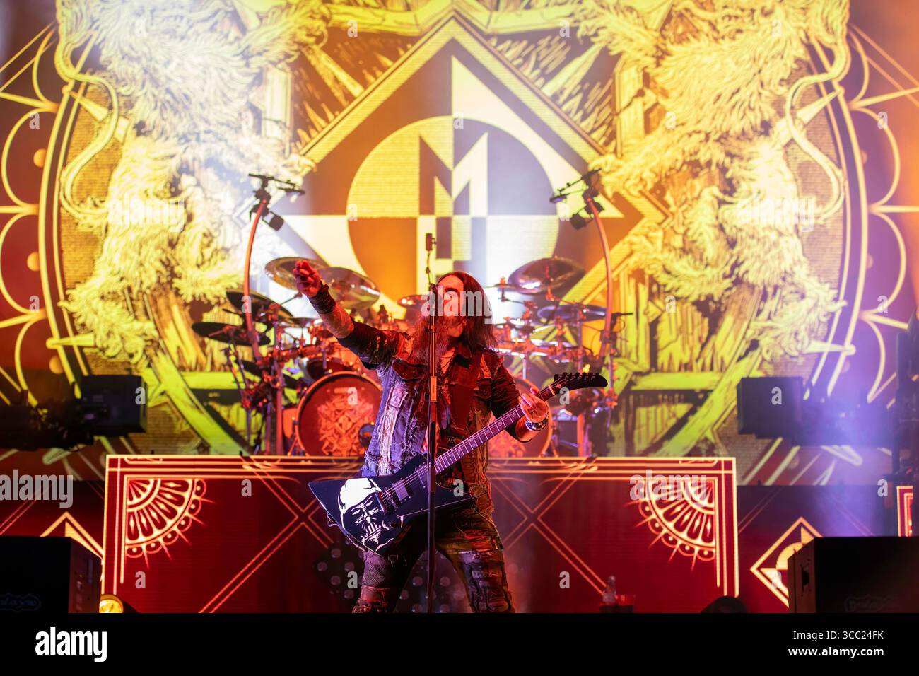Derbyshire, England, 9th August, 2025. Machine Head headlining the ...