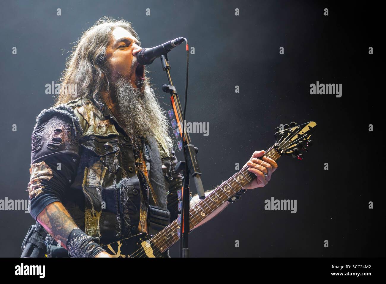 Derbyshire, England, 9th August, 2025. Machine Head headlining the ...