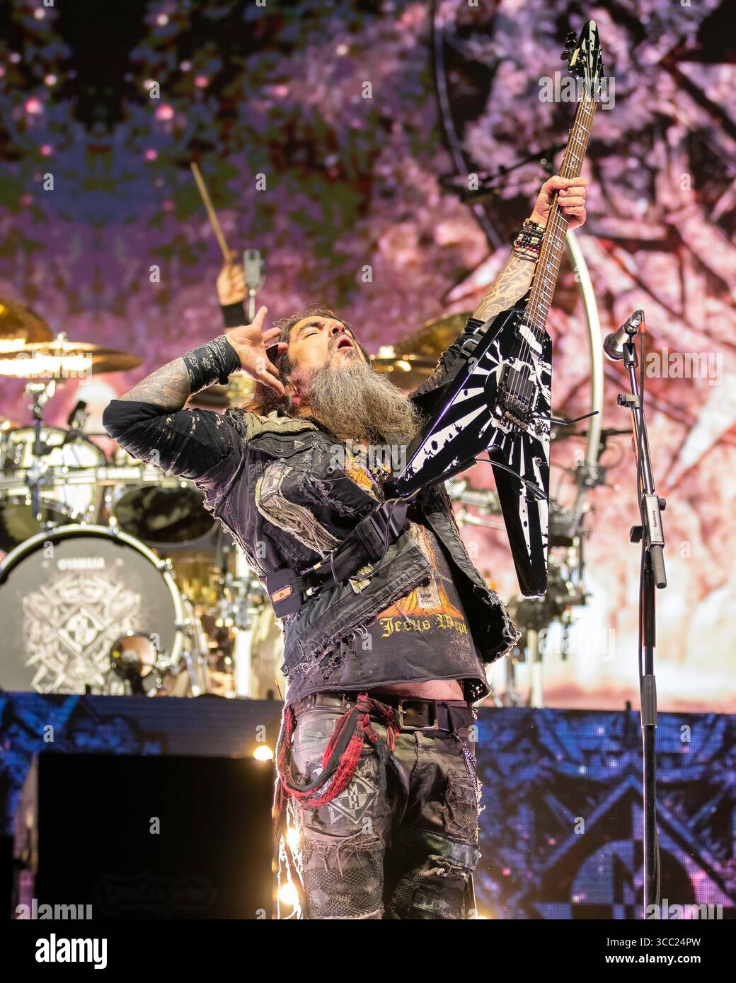 Derbyshire, England, 9th August, 2025. Machine Head headlining the ...