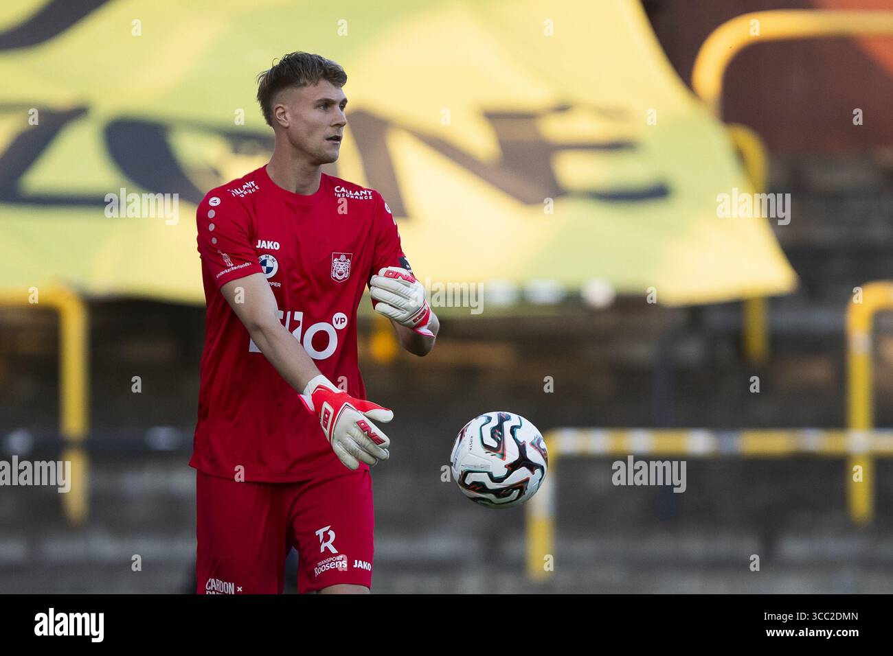 Beveren's goalkeeper Beau Reus pictured during a soccer game between ...