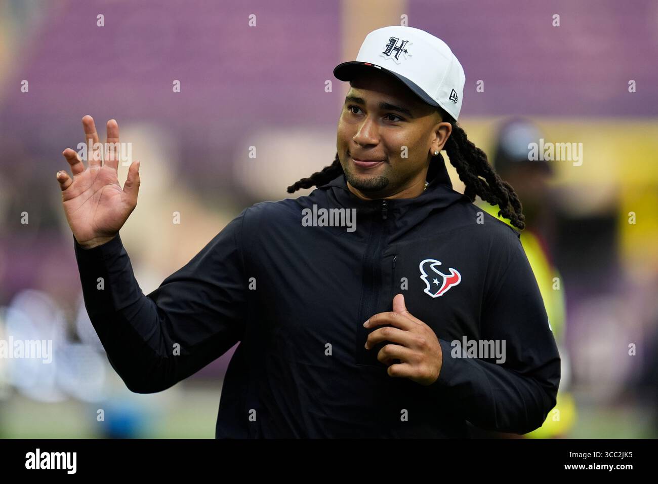 Houston Texans quarterback C.J. Stroud leaves the field after an NFL ...