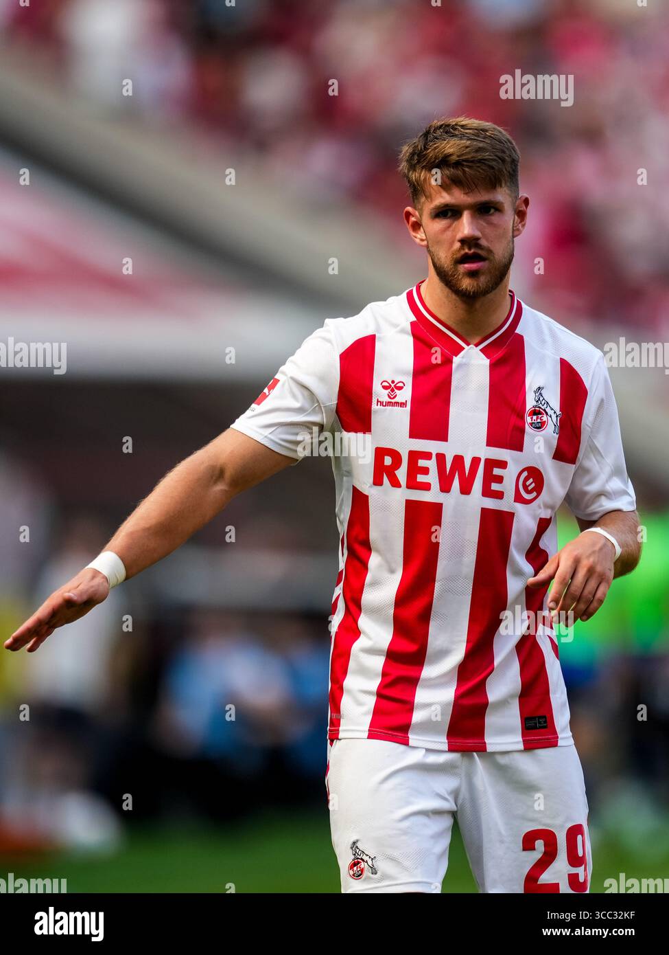 COLOGNE, GERMANY - AUGUST 9: Jan Thielmann of 1. FC Koln looks on ...