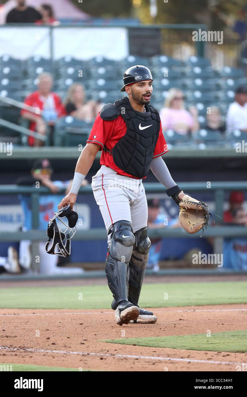 Alan Espinal (45) of the Fresno Grizzlies in the field against the ...