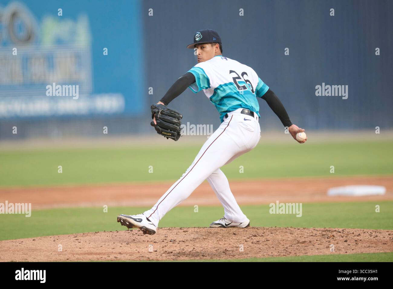 Asheville Tourists starting pitcher Luis Rodriguez (26) delivers a ...