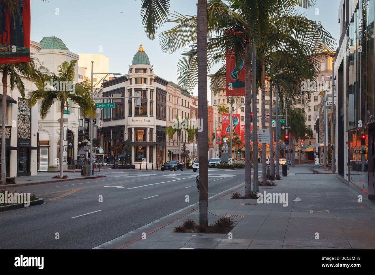The Rodeo Drive fancy shops and stores in Beverly Hills Los Angeles ...