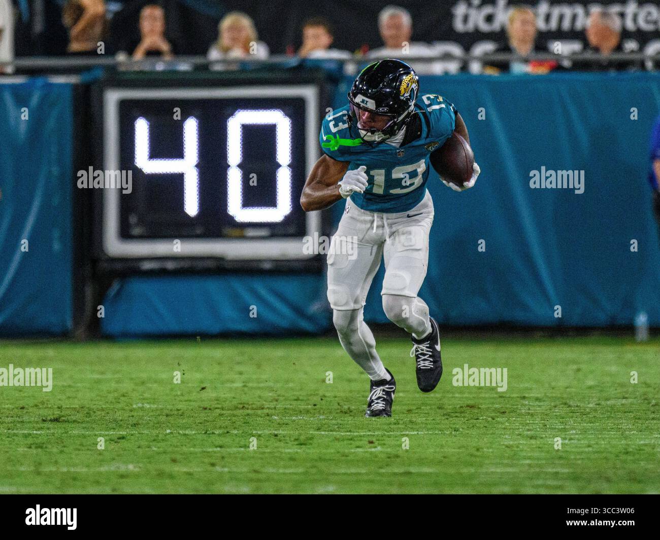August 9, 2025: Jacksonville Jaguars wide receiver Dorian Singer (13 ...