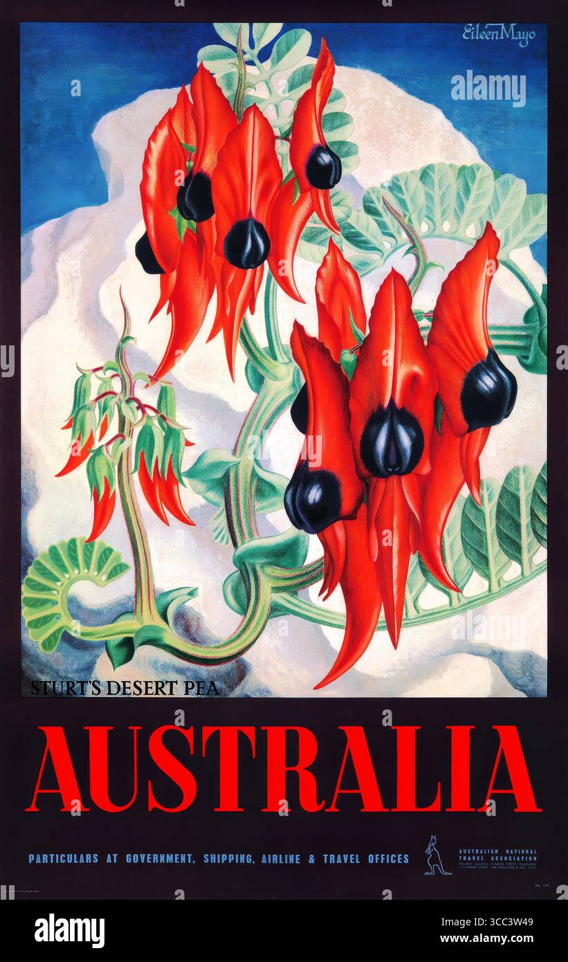 A gorgeous 1962 vintage travel poster for Australia Stock Photo - Alamy