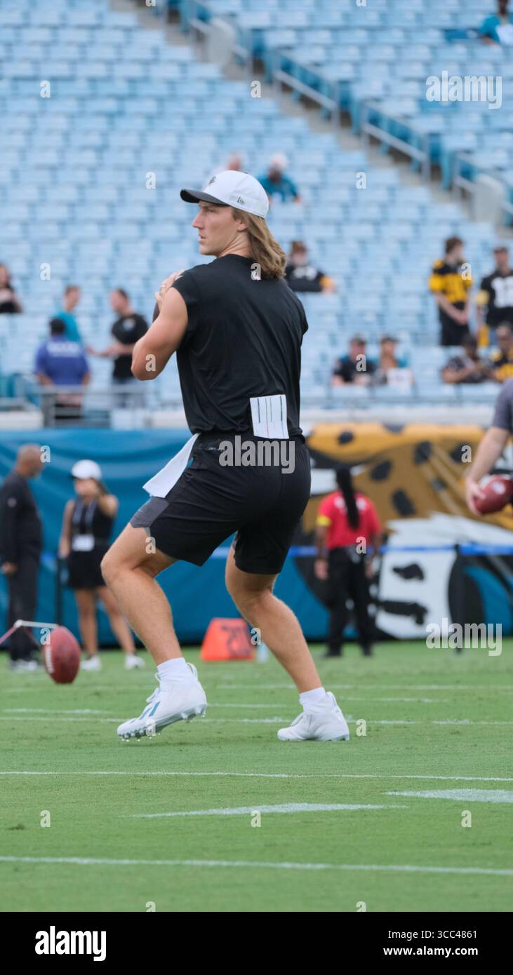 AUG 9, 2025: Trevor Lawrence #16 during the 2025 Steelers vs Jaguars in ...