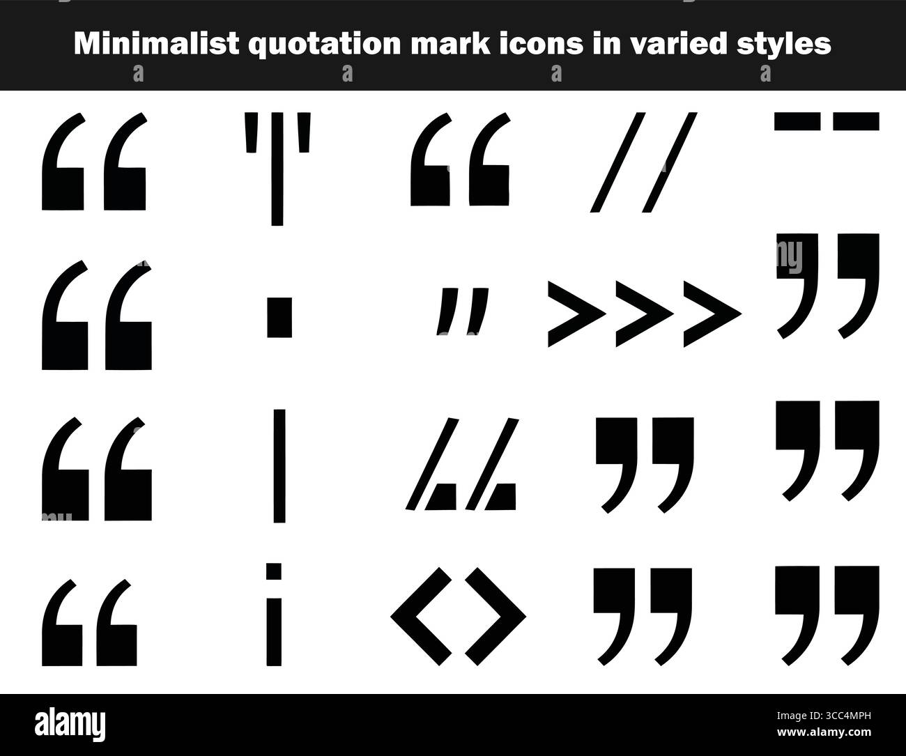 Quotation Mark Icons Quotation Marks Punctuation Symbols Typography Stock Vector Image And Art