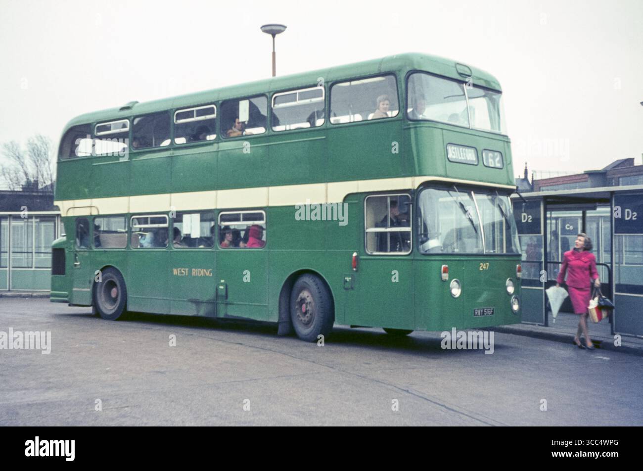 Leeds, UK - 1970: Vintage image of a Daimler CRG6LX Fleetline bus in ...