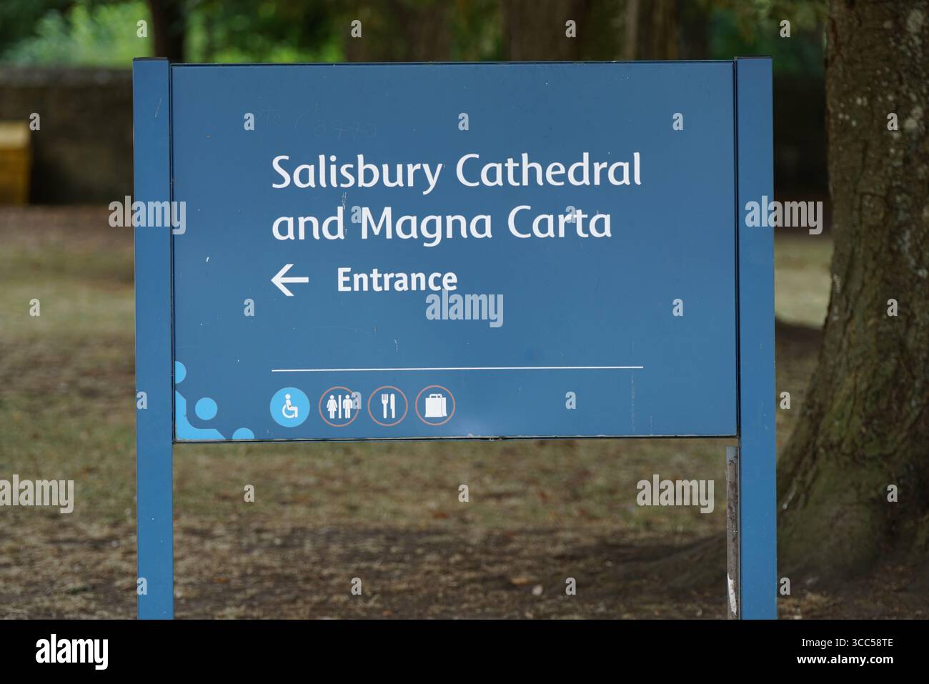 Salisbury Cathedral Magna Carta Sign Indicating the Entrance to the ...