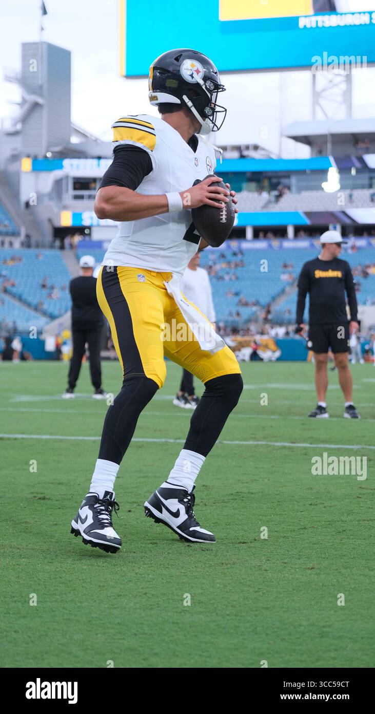 AUG 9, 2025: Mason Rudolph #2 during the 2025 Steelers vs Jaguars in ...