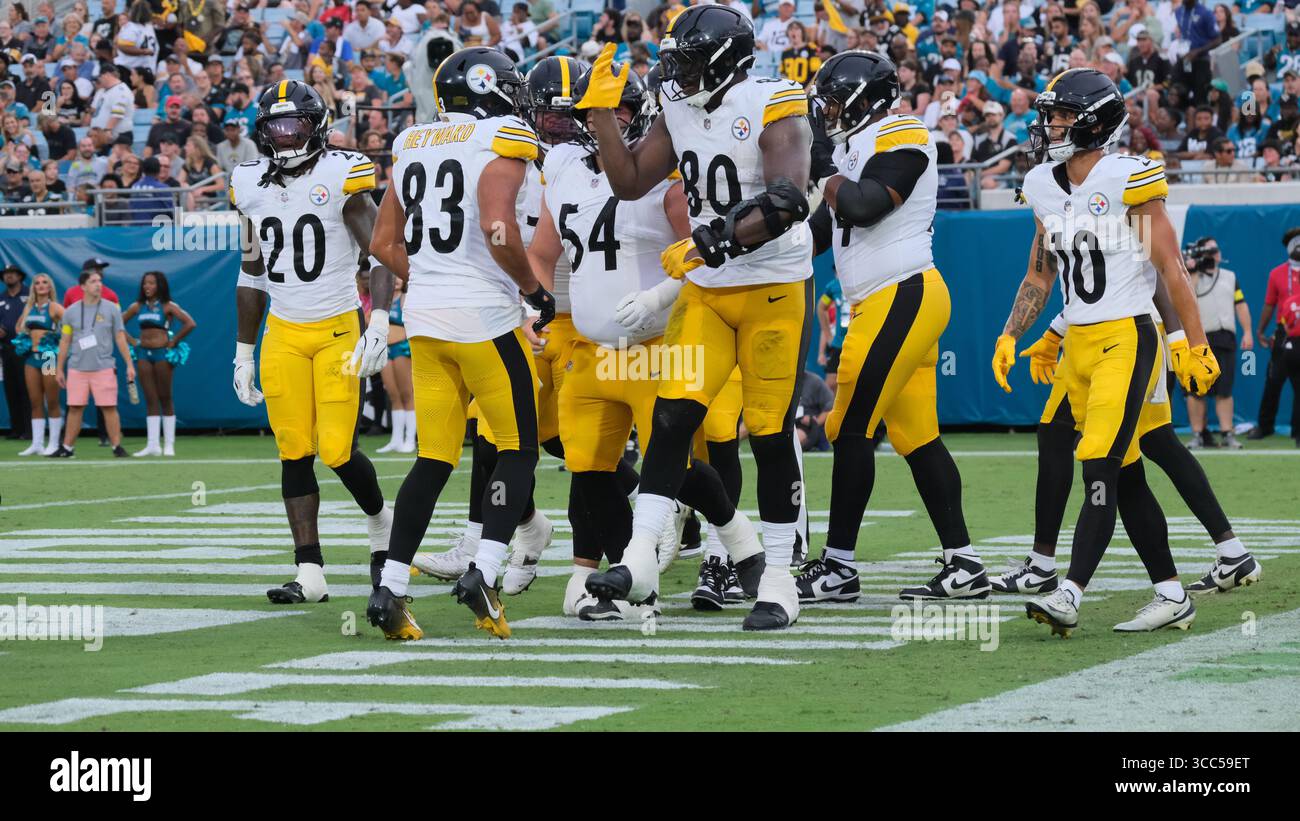 AUG 9, 2025: Darnell Washington #80 touchdown during the 2025 Steelers ...