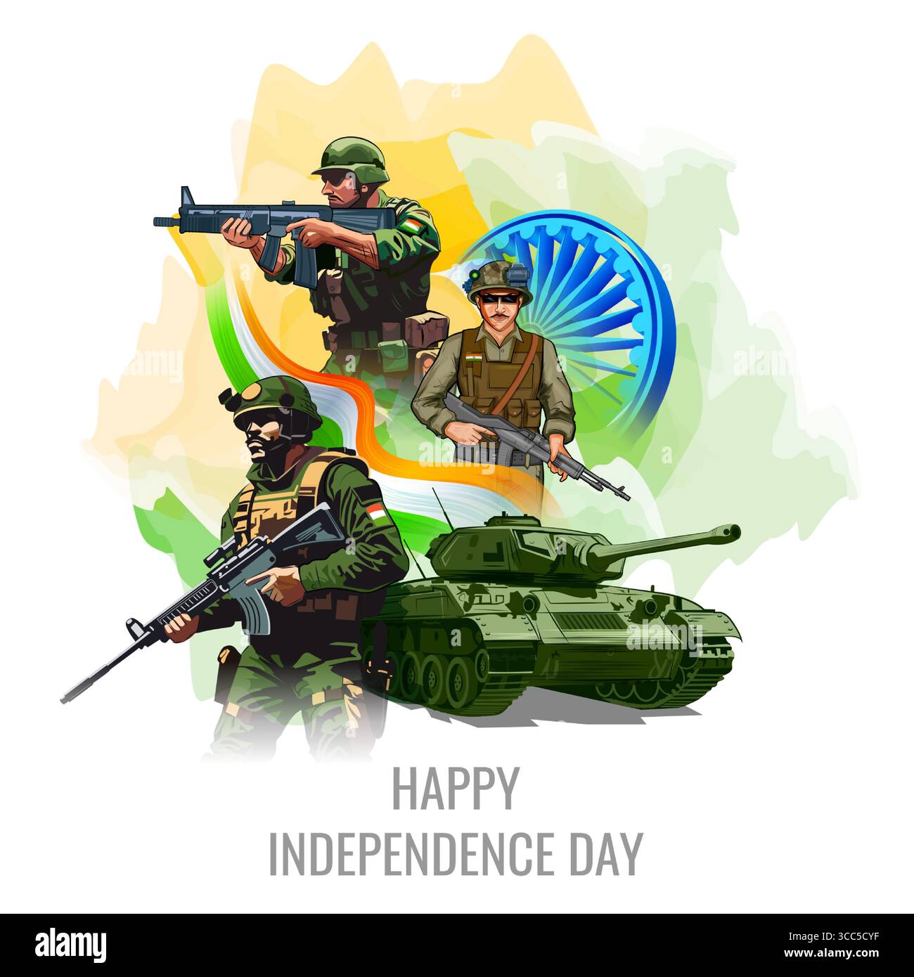 illustration of Indian Army solider nation hero on Pride of India on ...