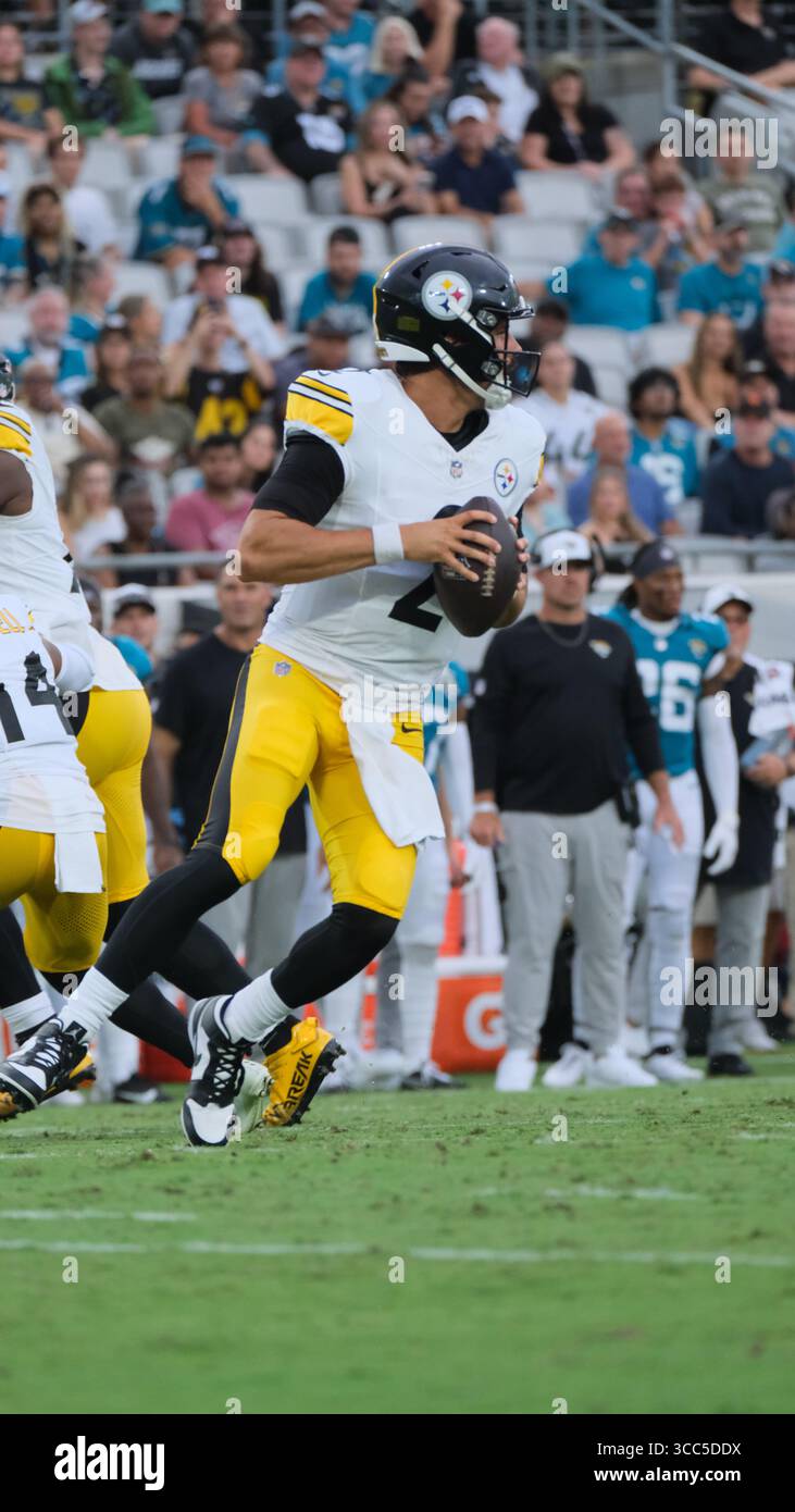 AUG 9, 2025: Mason Rudolph #2 during the 2025 Steelers vs Jaguars in ...