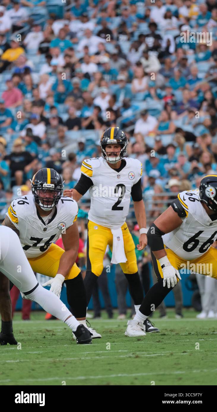 AUG 9, 2025: Mason Rudolph #2 during the 2025 Steelers vs Jaguars in ...