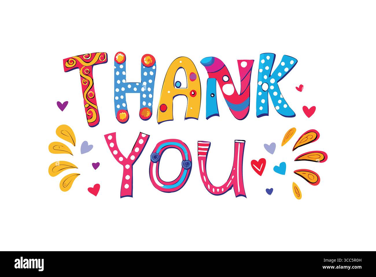 Heartfelt message of gratitude Stock Vector Images - Alamy