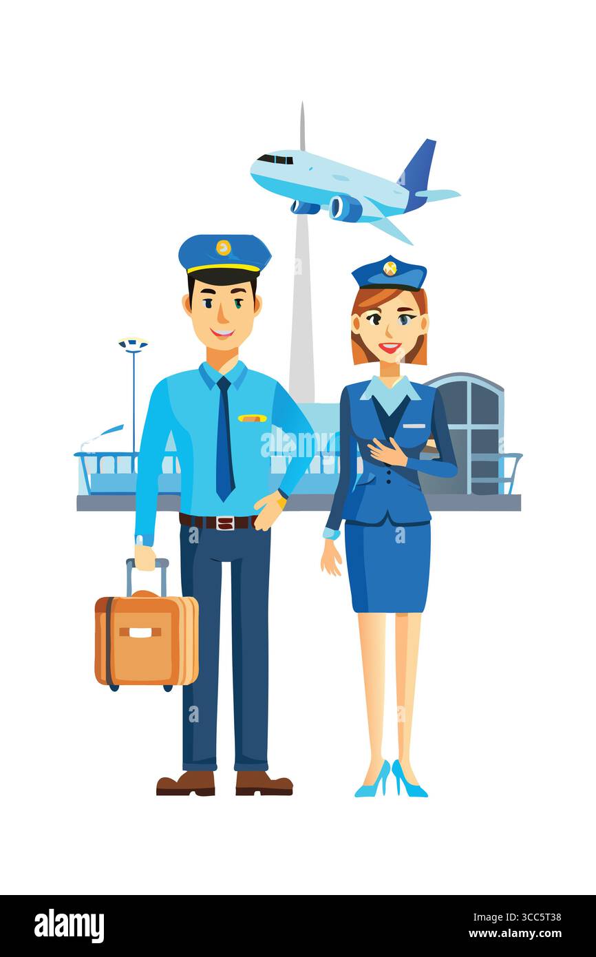 Smiling pilot cockpit Stock Vector Images - Alamy