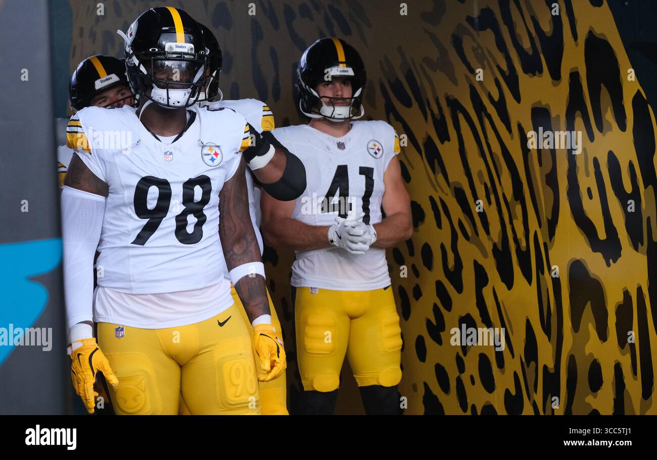 AUG 9, 2025: Payton Wilson #41 during the 2025 Steelers vs Jaguars in ...