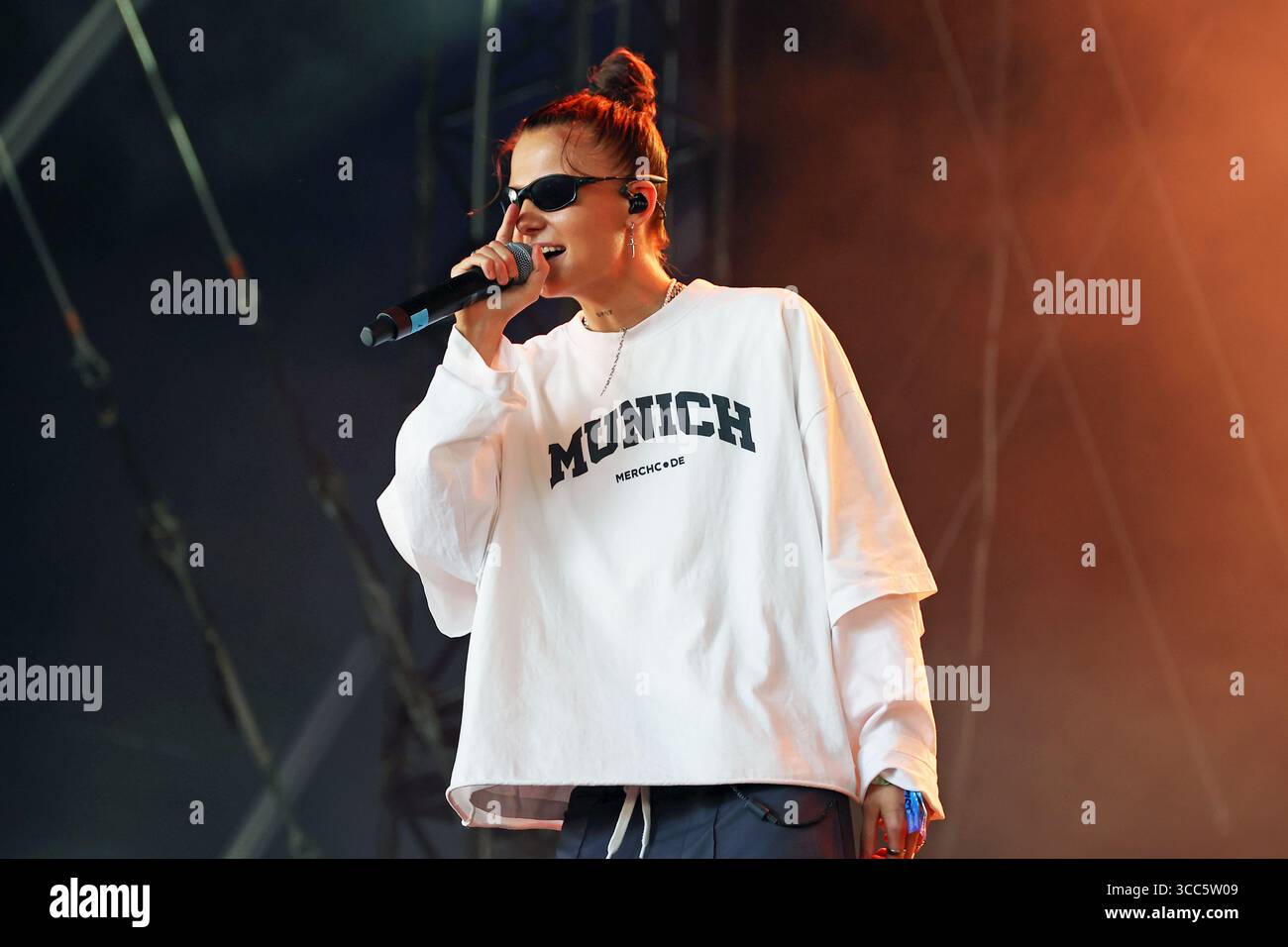 Norwegian rapper Ash Olsen performs at Sziget Festival 2025 in Budapest ...