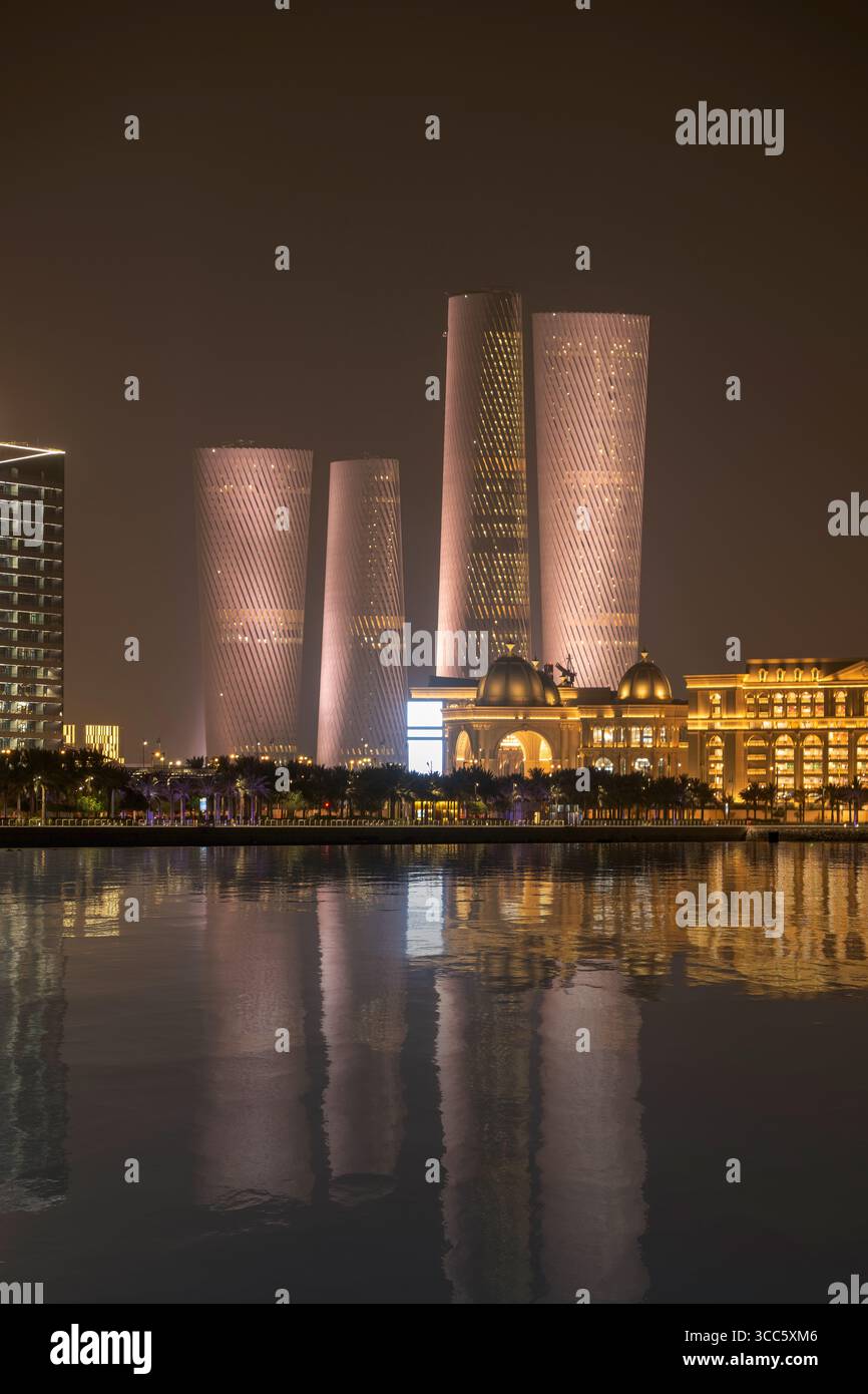Lusail City, Qatar - August 07, 2025 - Photo of Lusail Plaza, Lusail ...