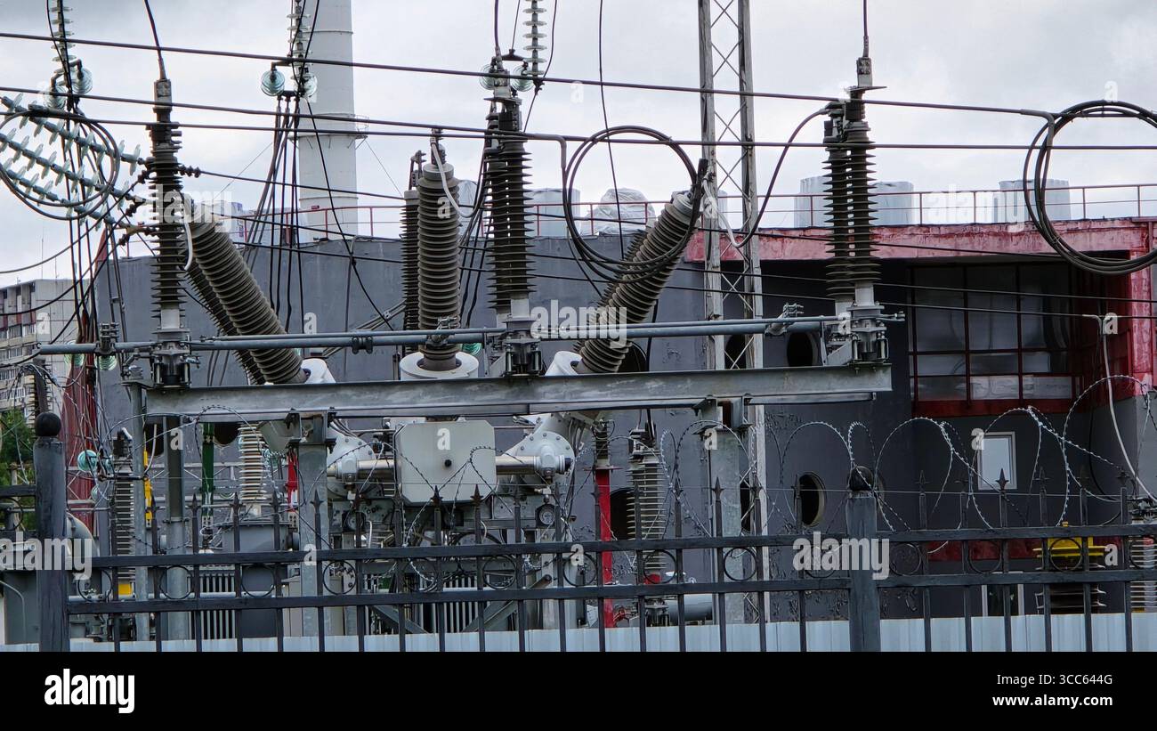 Electrical substation equipment distributing hi-res stock photography ...