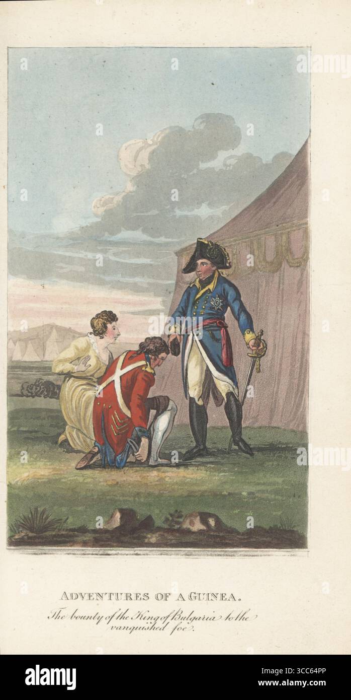 The King of Bulgaria giving a purse of gold coin to his defeated ...