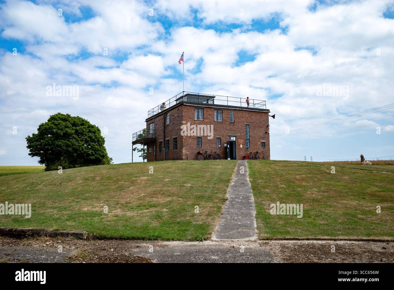 Debach airfield control tower museum Suffolk Stock Photo - Alamy