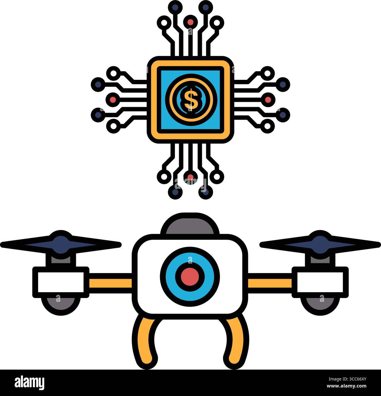 Video camera on wires Stock Vector Images - Alamy
