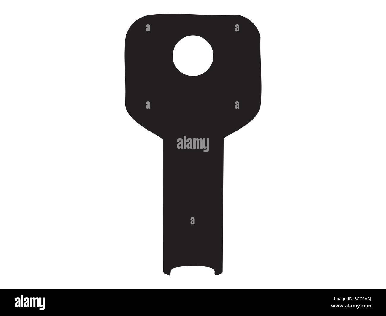 Black silhouette of a key, isolated on white background. concept of ...