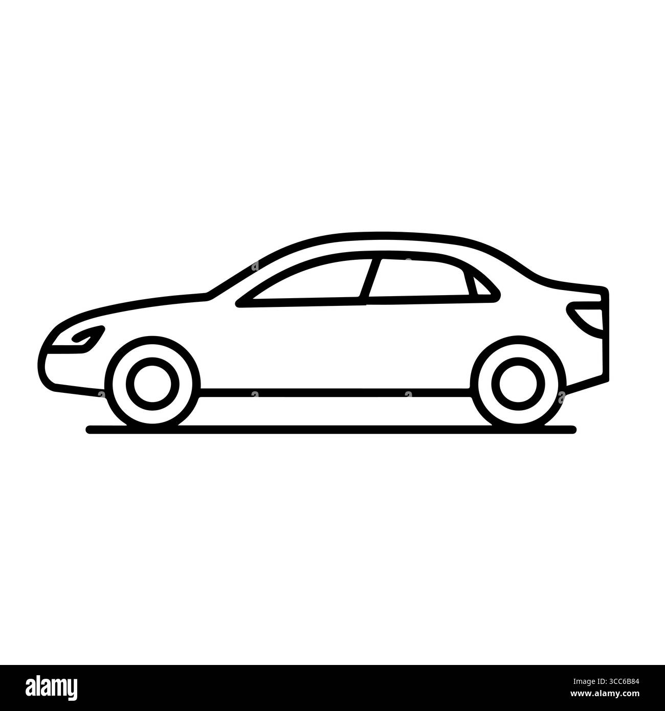 car icon line vector illustration isolated on white background Stock ...