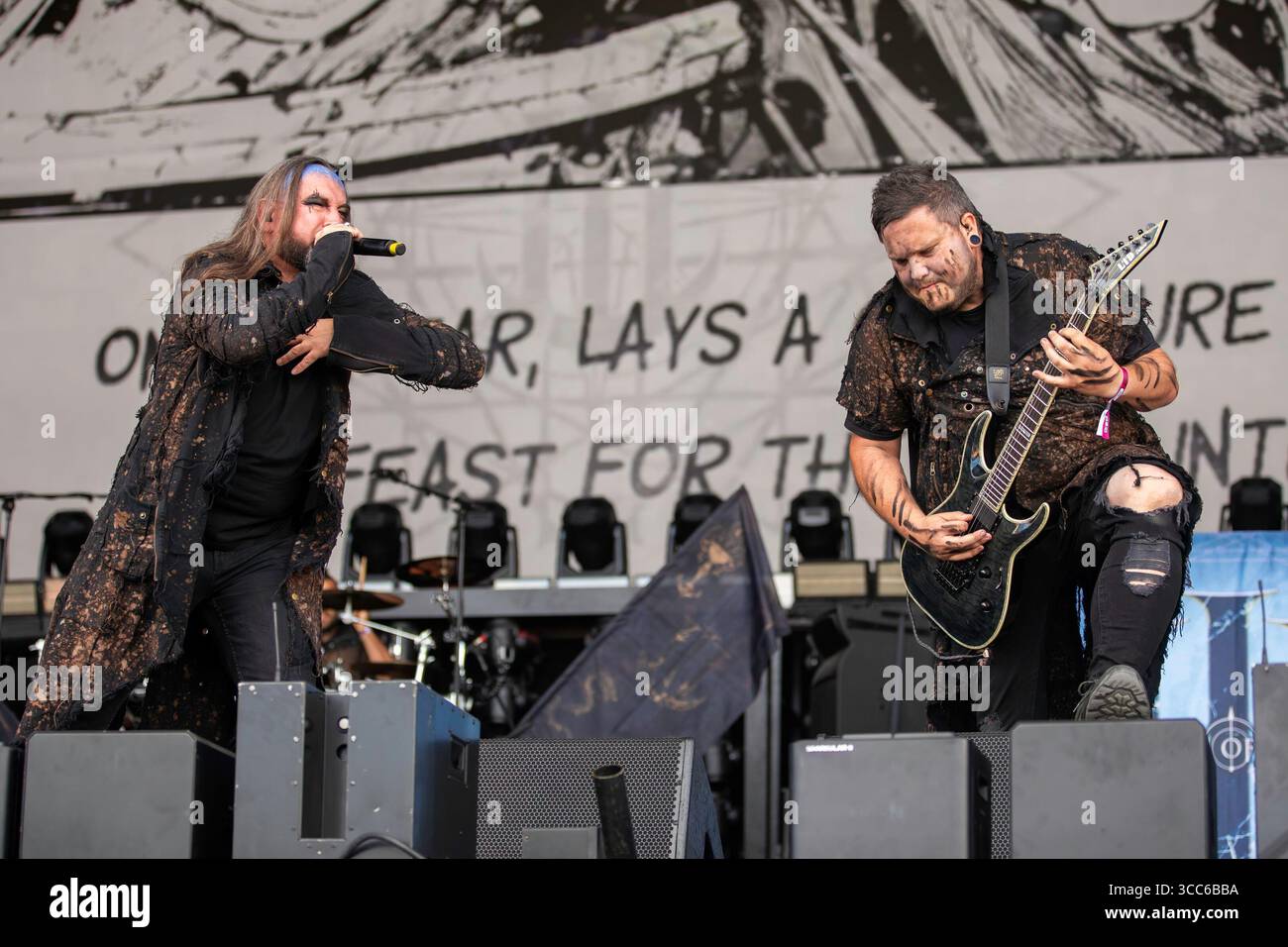 Derbyshire, England, 10th August, 2025. Ghosts of Atlantis playing the ...