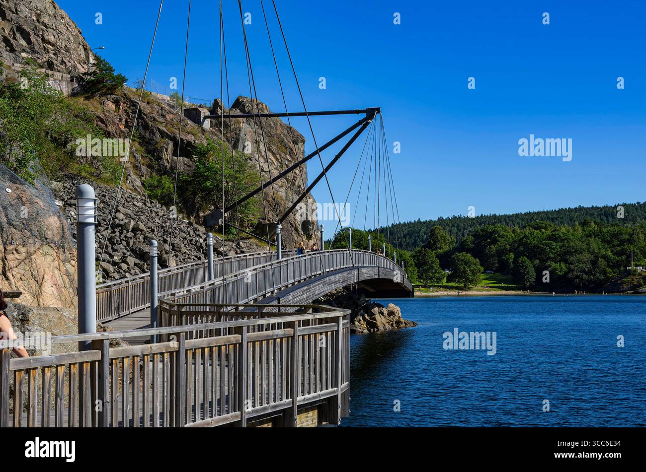 Uddevalla, Bohuslän, Schweden Die Strandpromenade ist der Stolz der ...