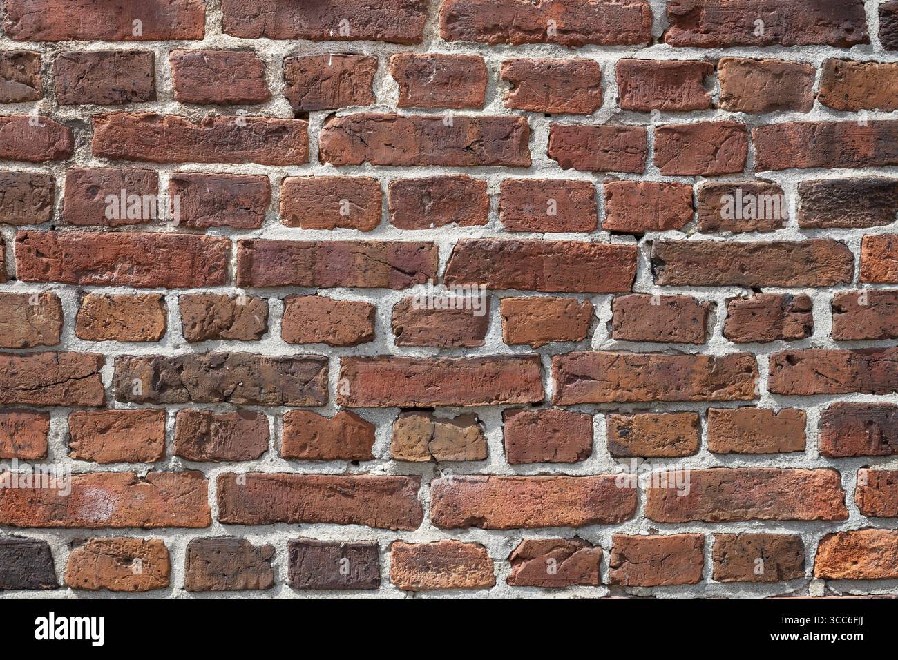 Brick wall, Old Town, Ringkobing, Ringkobing Fjord, Denmark Stock Photo ...