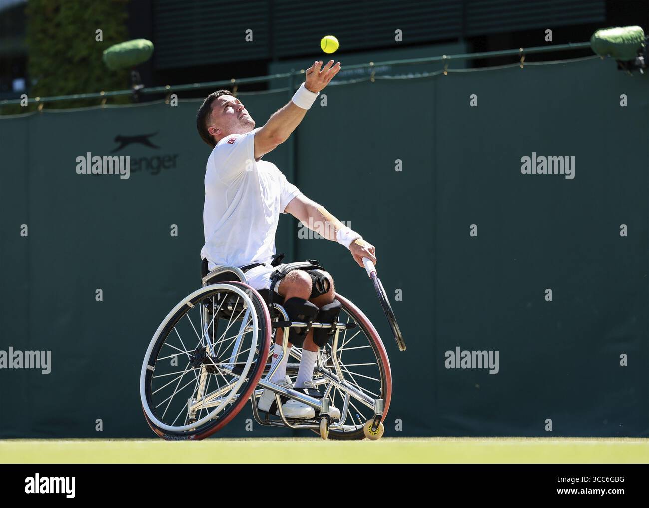 British wheelchair tennis player Gordon Reid at the 2025 Wimbledon ...