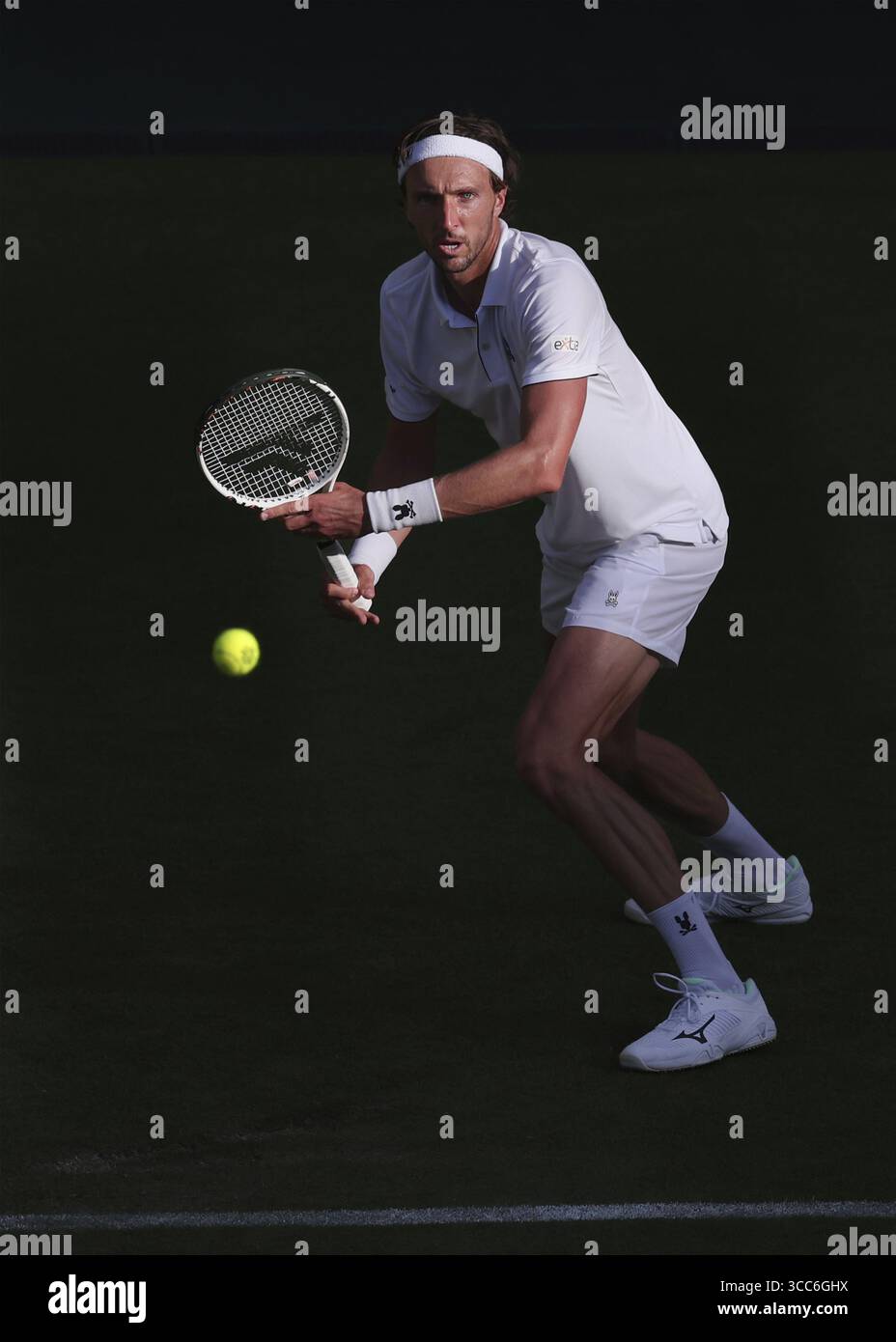 French tennis player Arthur Rinderknech (FRA) in action at the 2025 ...