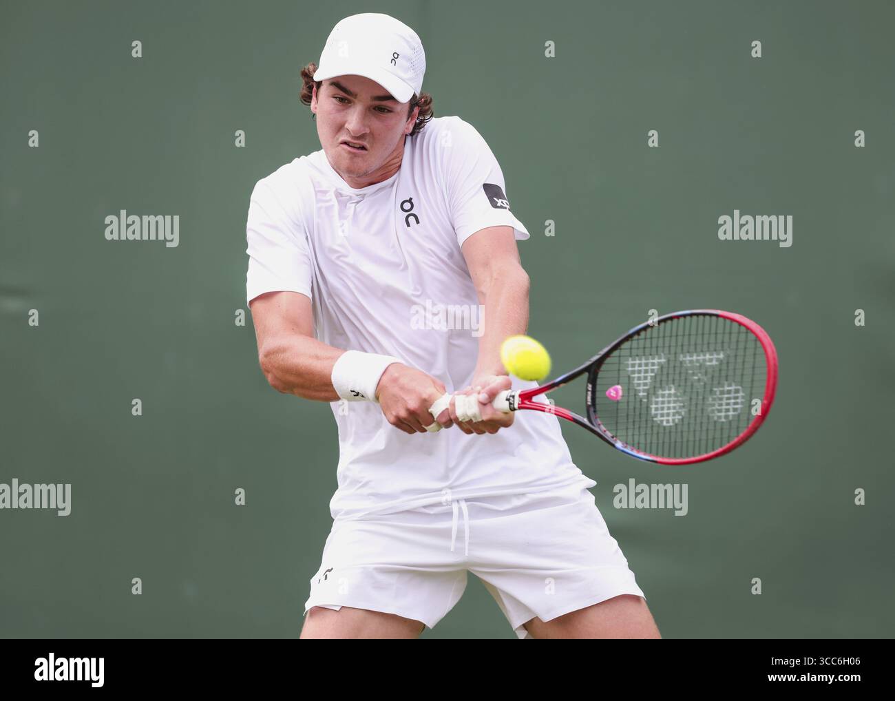 Brazilian tennis player Joao Fonseca (BRA) in action at the 2025 ...