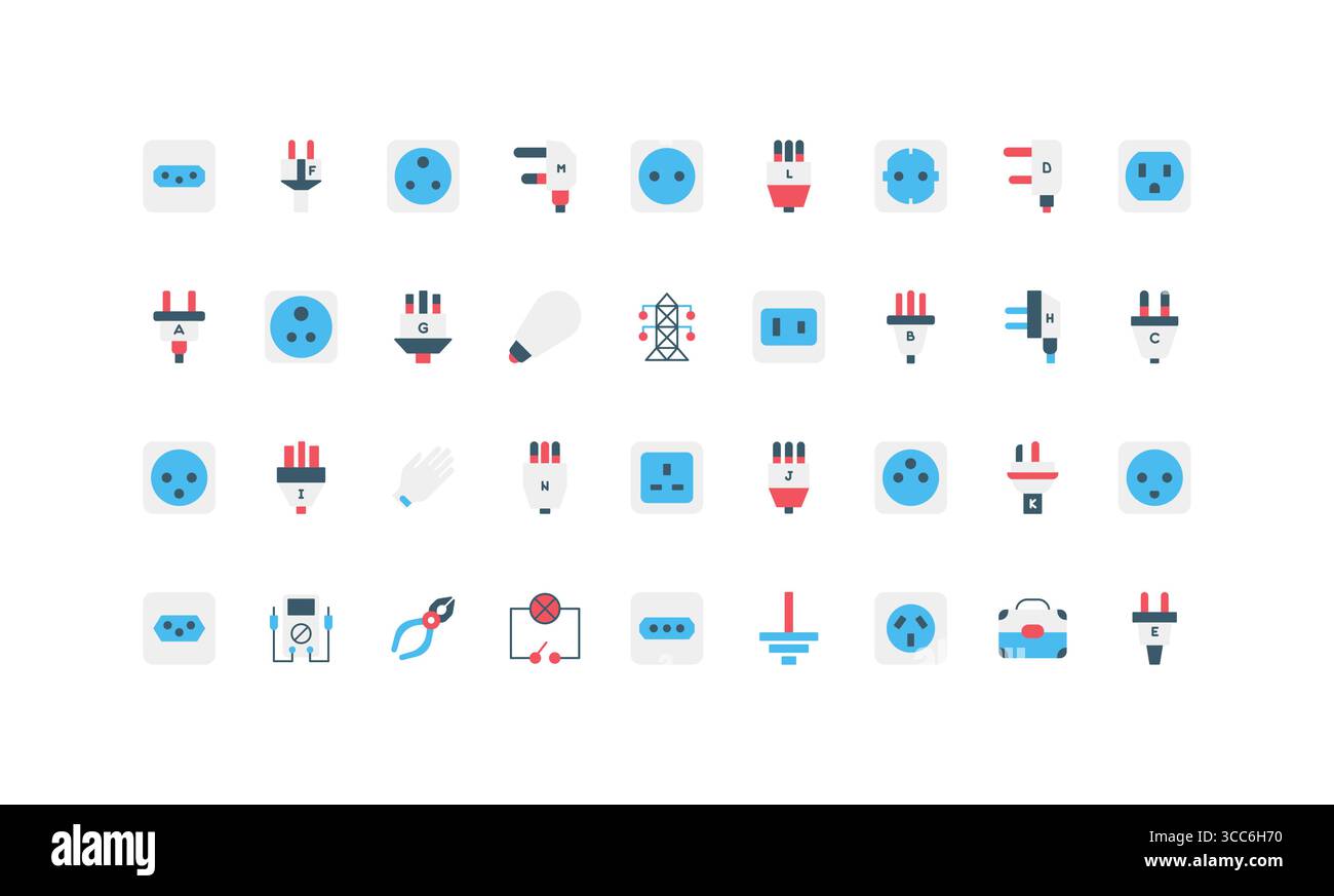 Electrical plug with diagram Stock Vector Images - Alamy