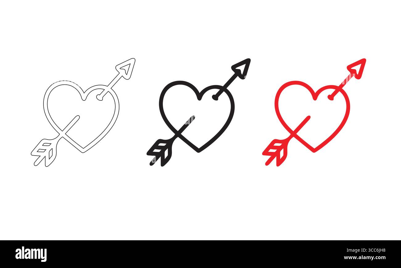 Cupids arrows vector vectors Stock Vector Images - Alamy