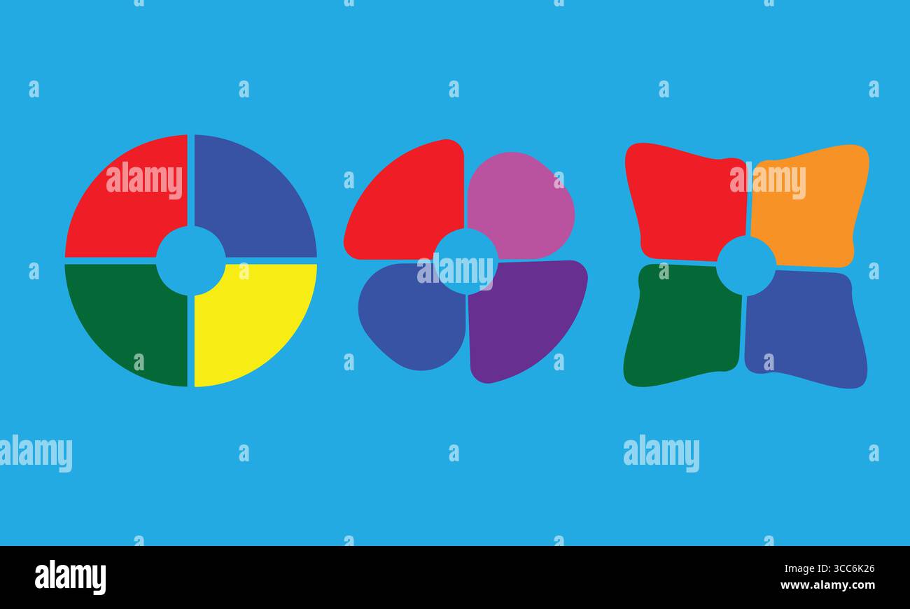 Three petal flower Stock Vector Images - Alamy