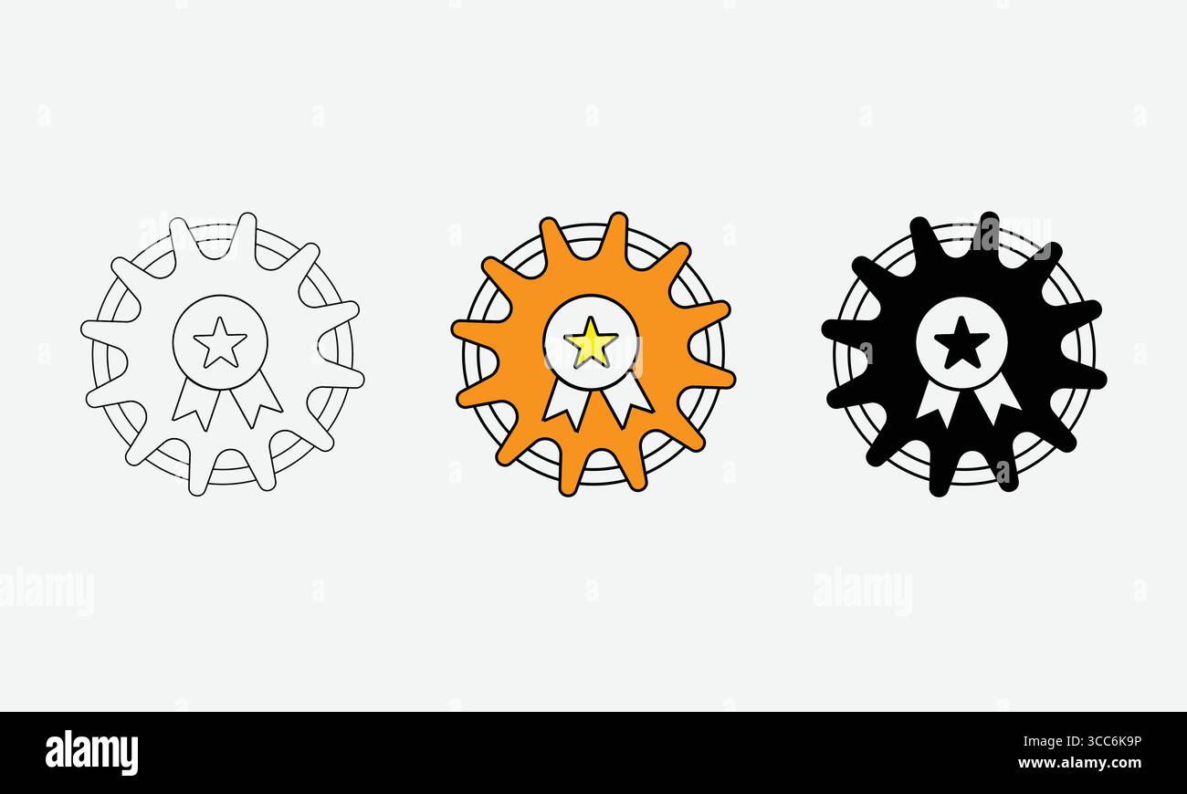 Approval icon filled Stock Vector Images - Alamy