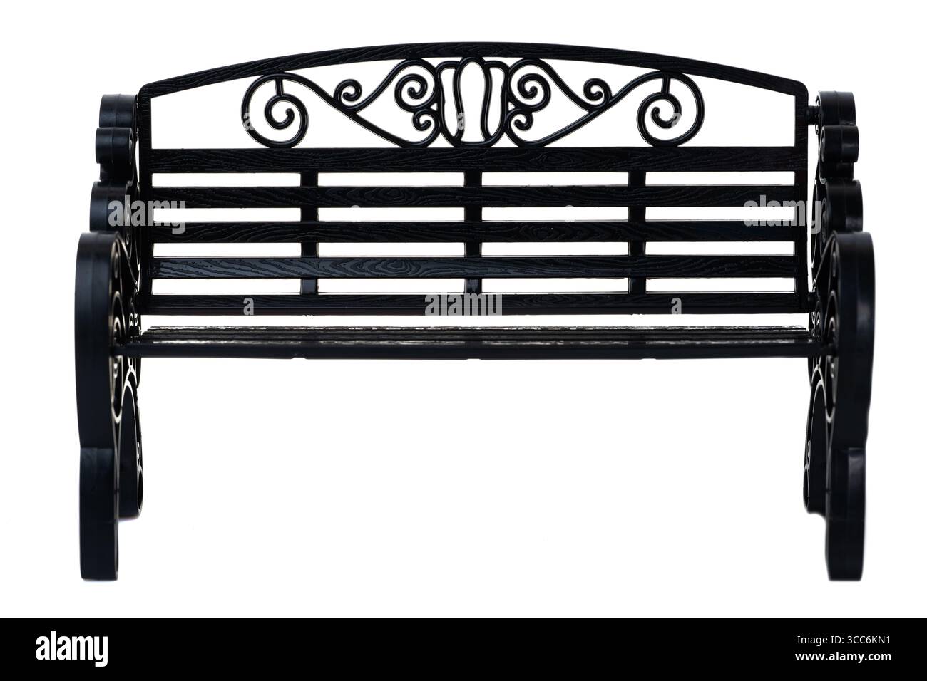 Black garden wooden bench Cut Out Stock Images & Pictures - Alamy