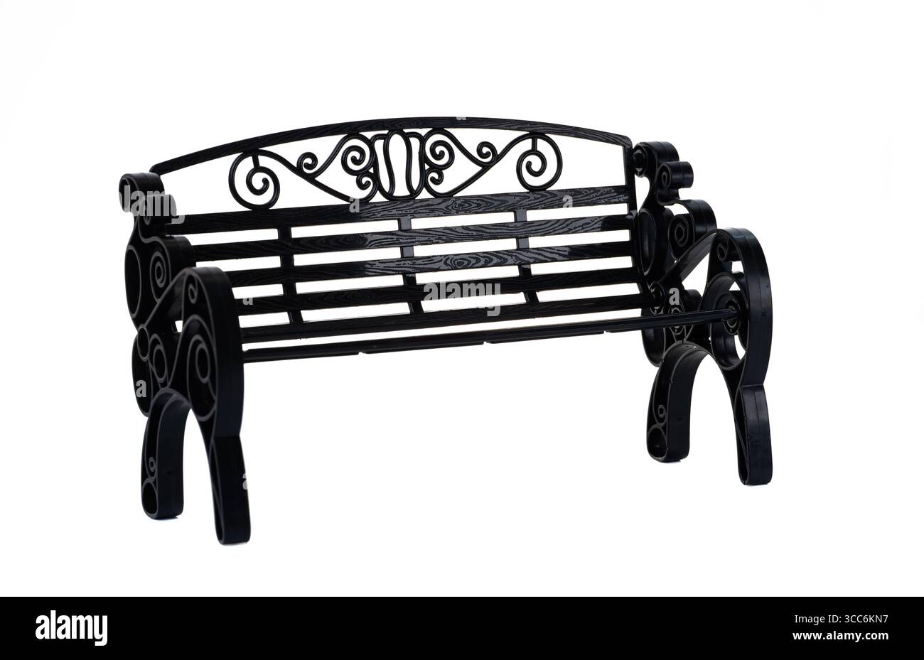 Black garden wooden bench Cut Out Stock Images & Pictures - Alamy