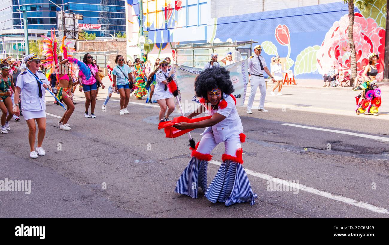 Members of the Inaugaral Tribute to Sailor Mas Band having some fun for ...