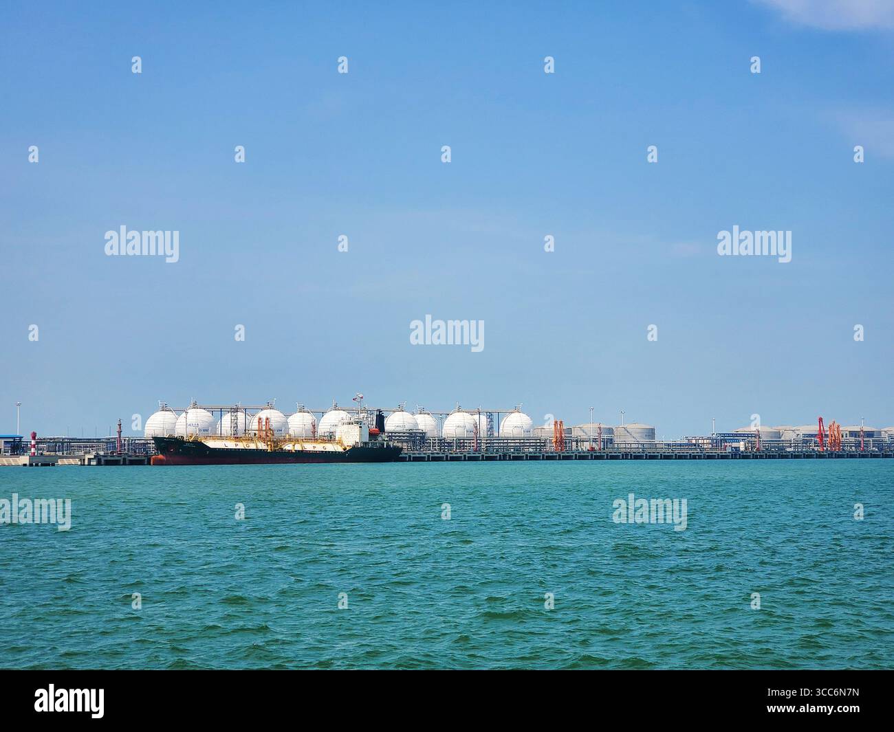 LPG Terminal and Storage Tanks at Weifang Sime Darby Port, China Stock ...