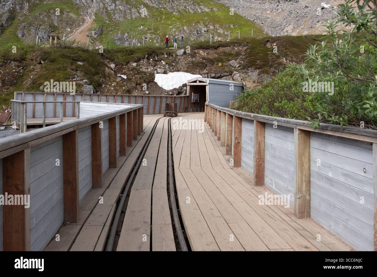 Mine train line first used in 1940 in Independence Mines during the ...