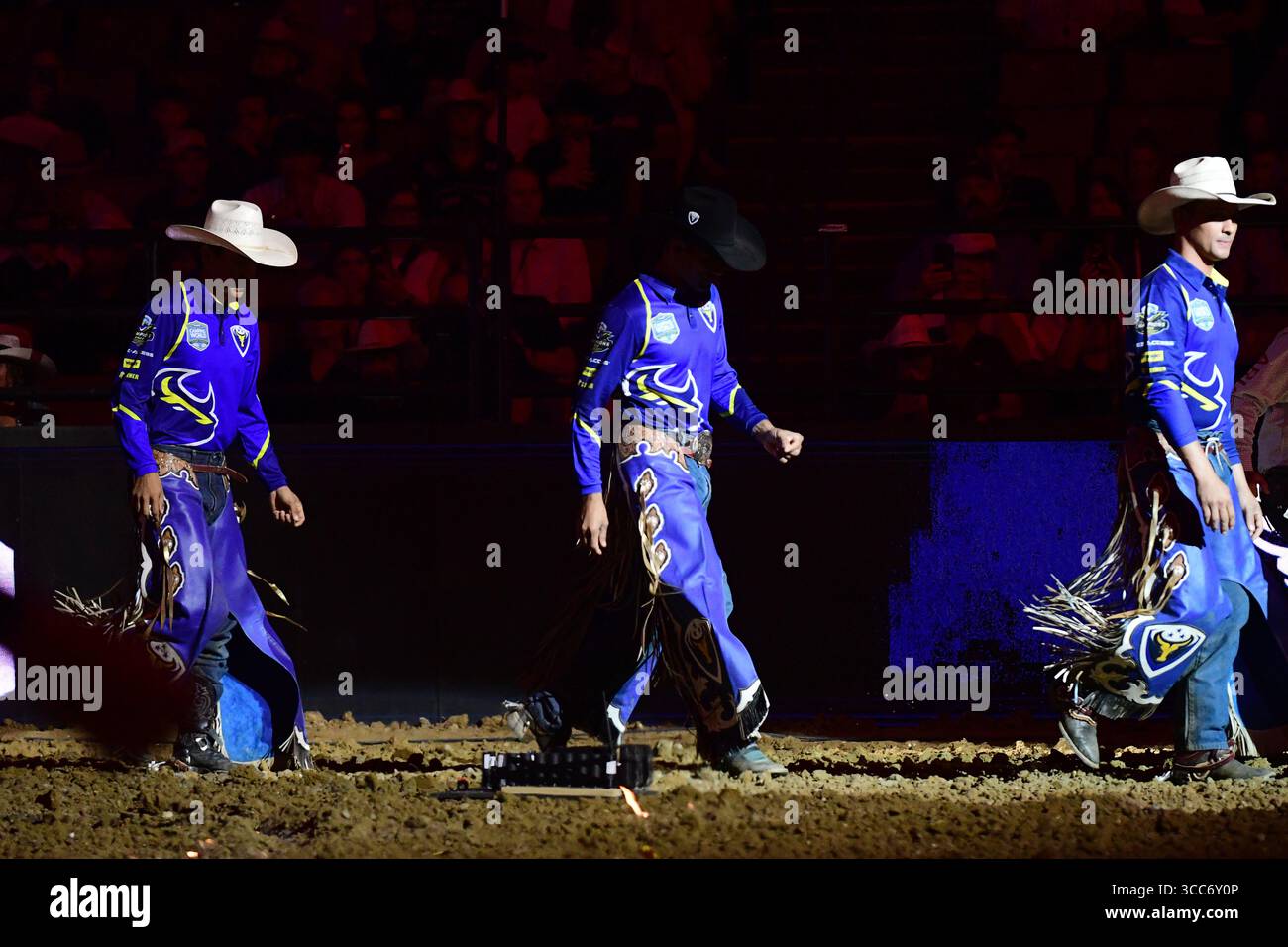 Members from the Nashville Stampede team makes his way into the arean ...