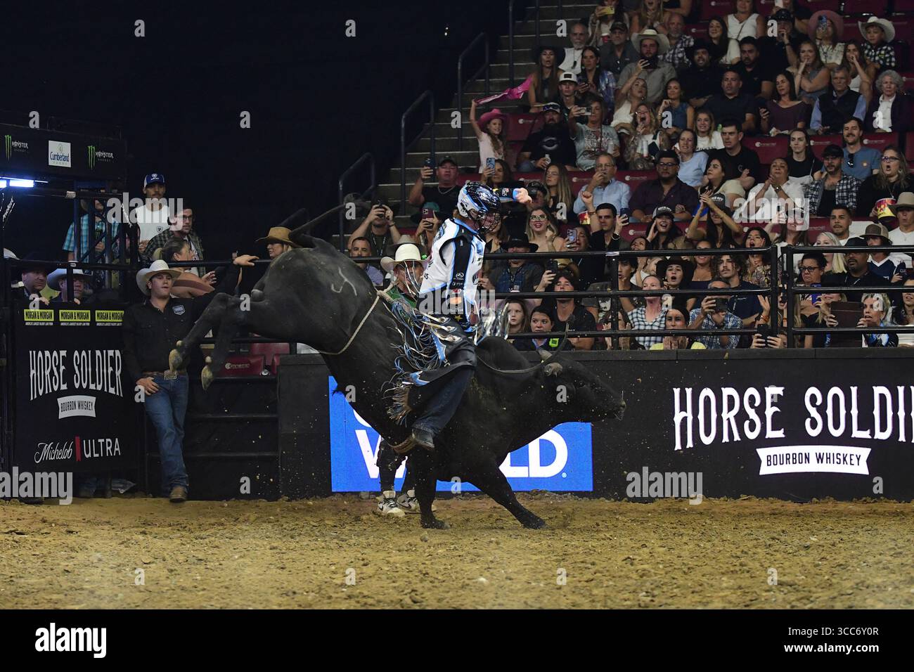 Clay Guiton, of the Carolina Cowboys, rides Demonic at the PBR Teams ...