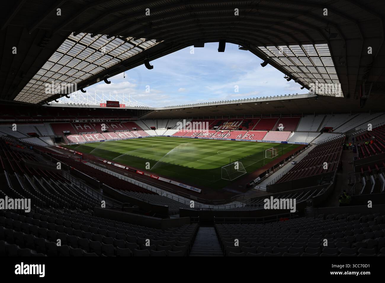 A General view of the Stadium of Light during the Pre-season Friendly ...
