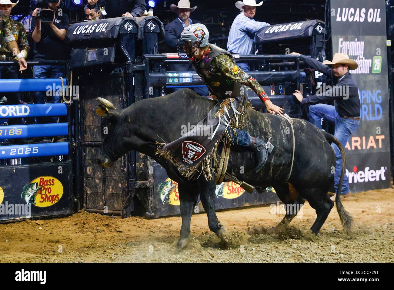 SUNRISE, FL - AUGUST 09: Missouri Thunder Maverick Smith is seen riding ...